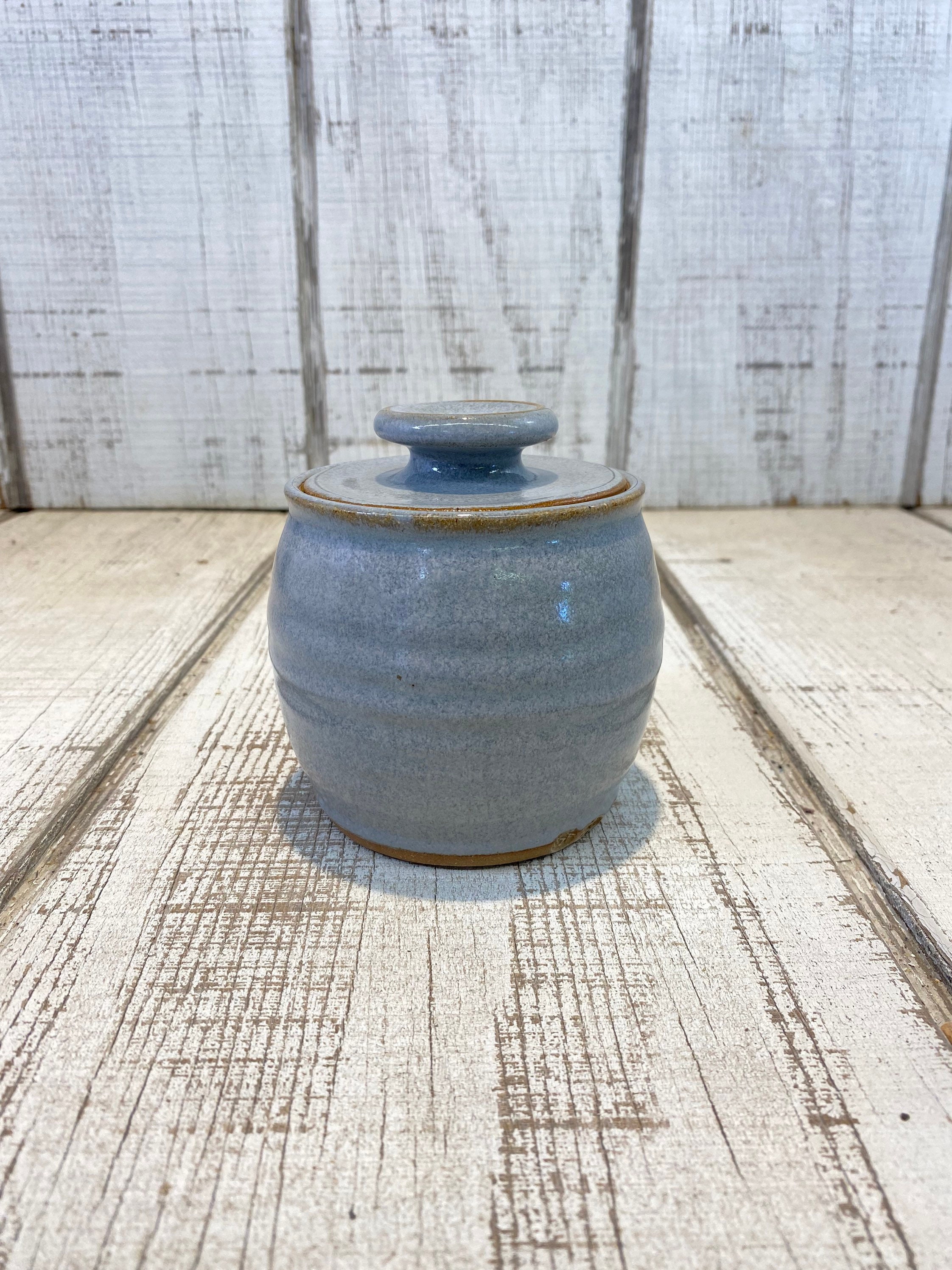 Gray Glazed Handmade Stoneware Pot Lidded Pottery Jar | Etsy