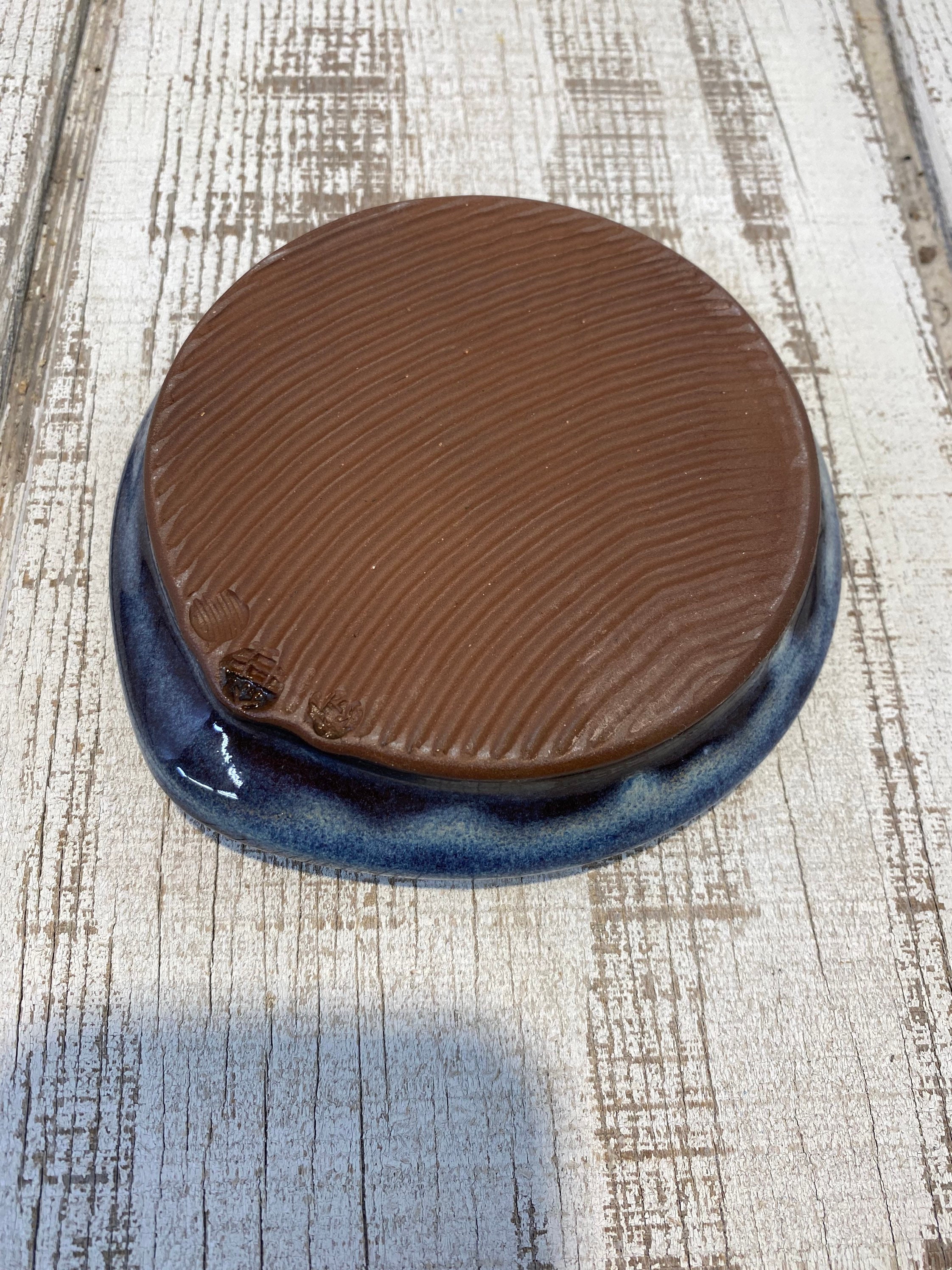 Blue Handmade Pottery Spoon Rest Cooking Kitchen - Etsy