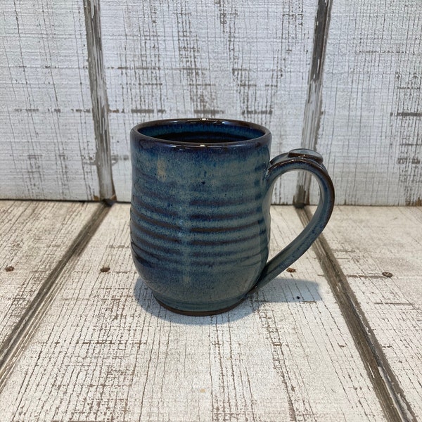 Blue Pottery Mugs - Etsy