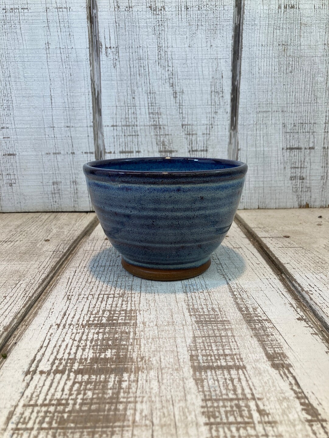 Blue Handmade Stoneware Pottery Bowl, Serving, Cereal, Oatmeal, Pasta ...