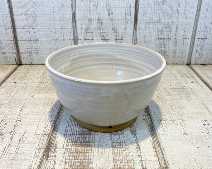 White Handmade Pottery Serving Bowl Centerpiece Pasta - Etsy