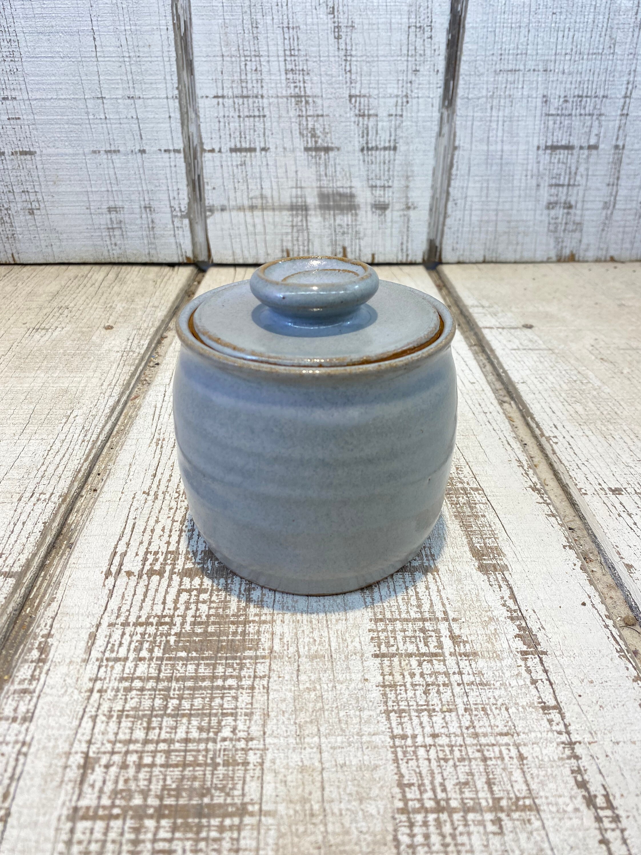Gray Glazed Handmade Stoneware Pot Lidded Pottery Jar | Etsy