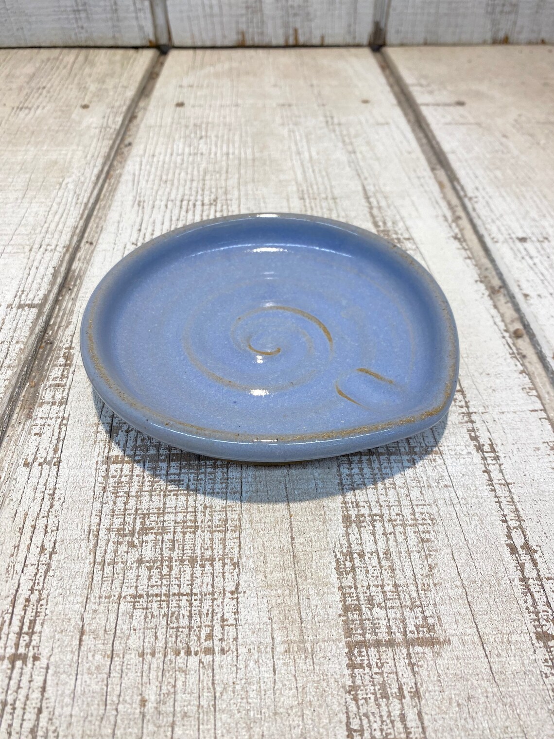 Blue Handmade Pottery Spoon Rest, Cooking, Kitchen Organization, Decor ...