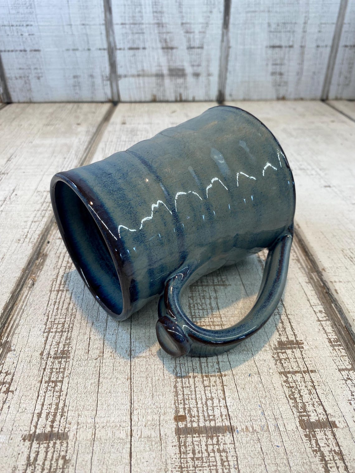 Large Blue Handmade Pottery Mug, Coffee, Hot Chocolate, Beer, Tea ...
