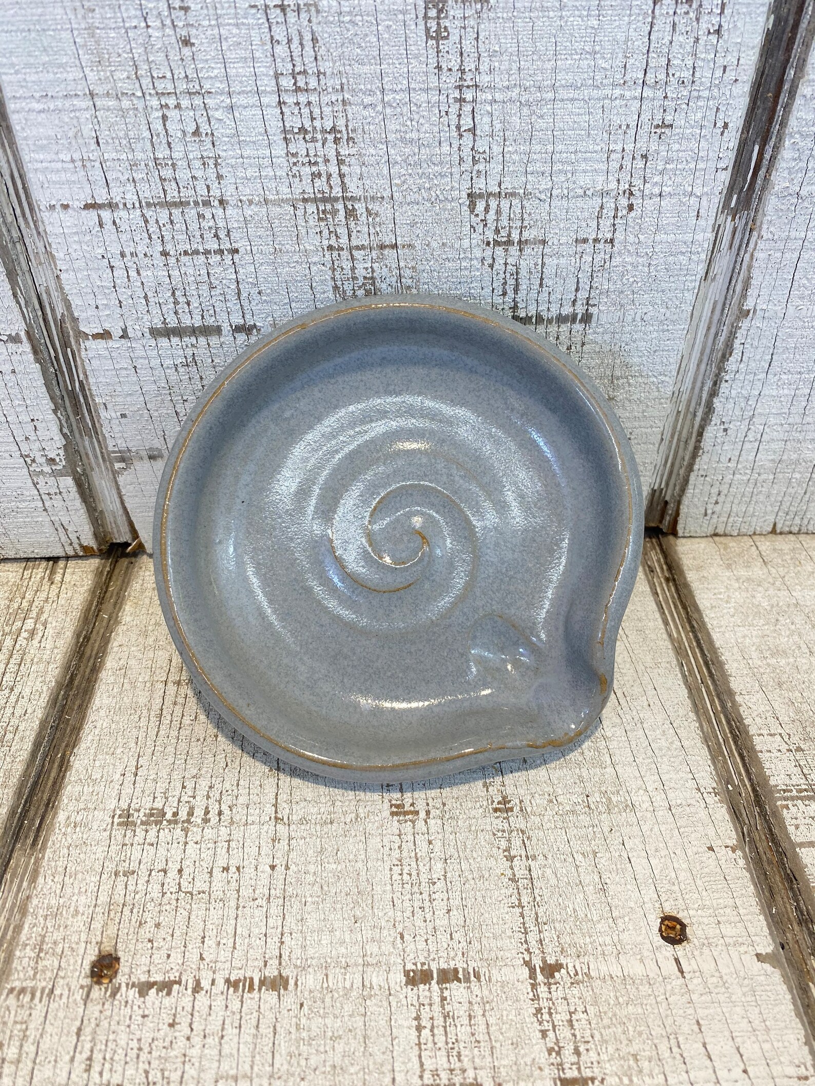 Gray Handmade Pottery Spoon Rest Cooking Kitchen - Etsy