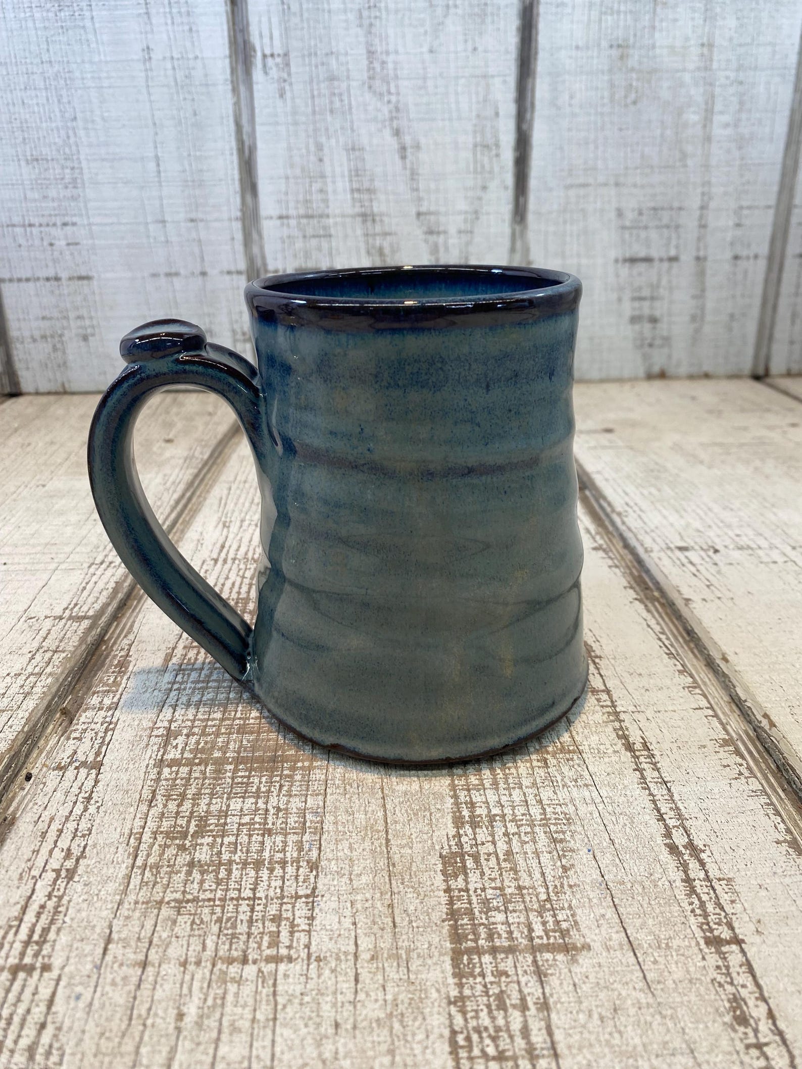 Large Blue Handmade Pottery Mug, Coffee, Hot Chocolate, Beer, Tea ...