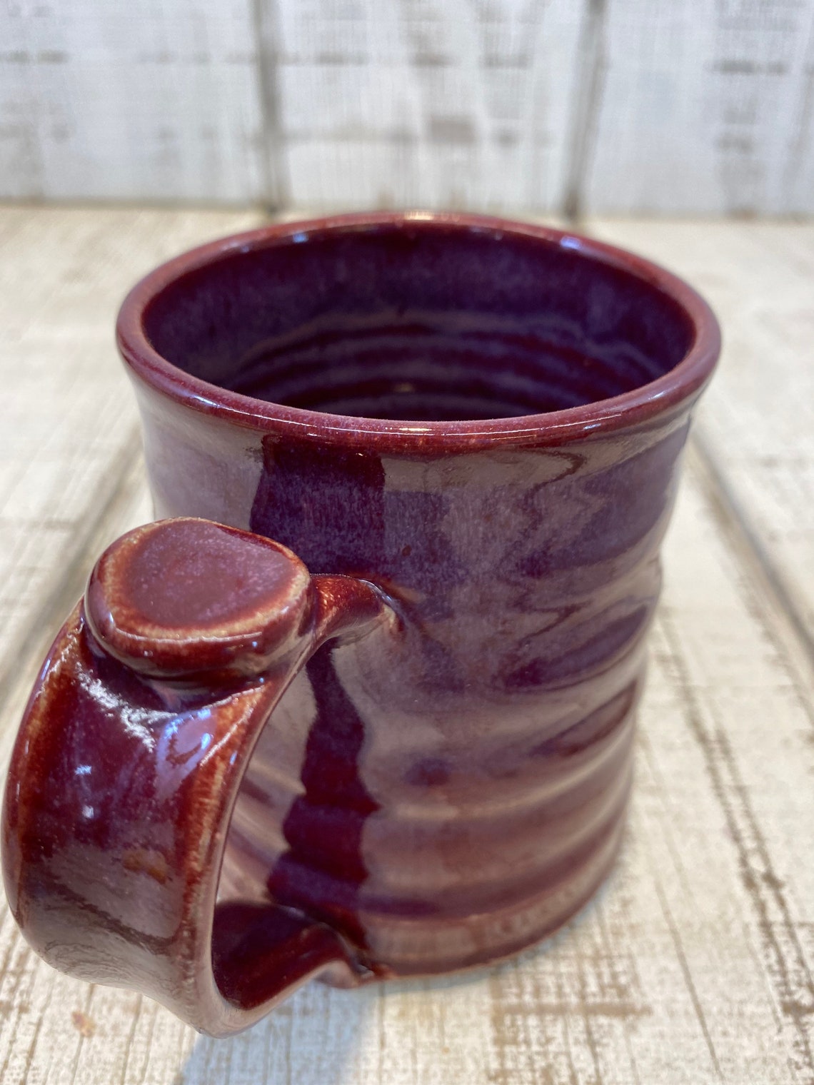 Red Handmade Pottery Mug Coffee Cup Cappuccino Beer Tea - Etsy
