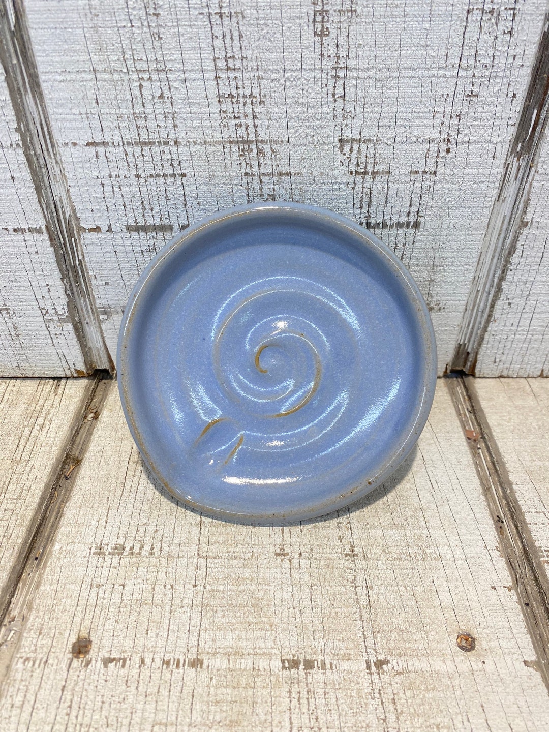 Blue Handmade Pottery Spoon Rest, Cooking, Kitchen Organization, Decor ...