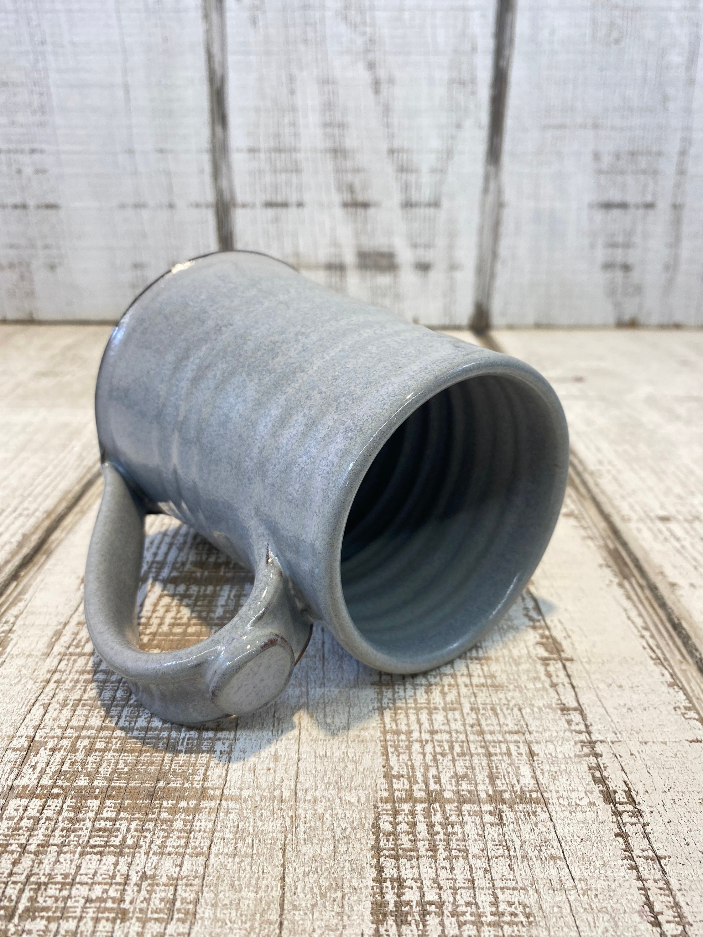 Grey Handmade Pottery Mug Coffee Cup Cappuccino Beer Tea - Etsy