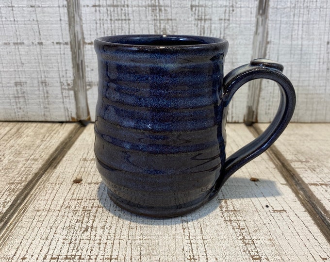 Blue Handmade Pottery Mug, Coffee Cup, Hot Chocolate, Drink, Tea ...