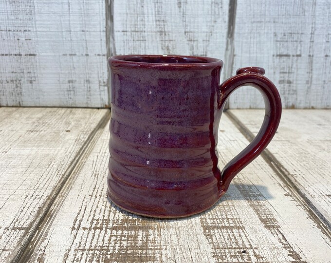 Red Handmade Pottery Mug Coffee Cup Cappuccino Beer Tea - Etsy
