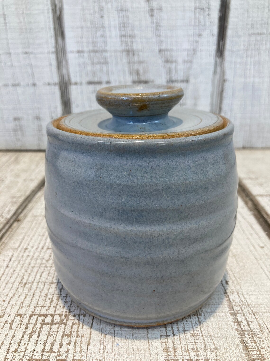 Gray Glazed Handmade Stoneware Pot Lidded Pottery Jar - Etsy