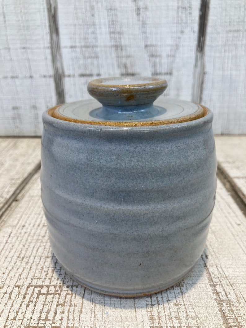 Gray Glazed Handmade Stoneware Pot Lidded Pottery Jar - Etsy