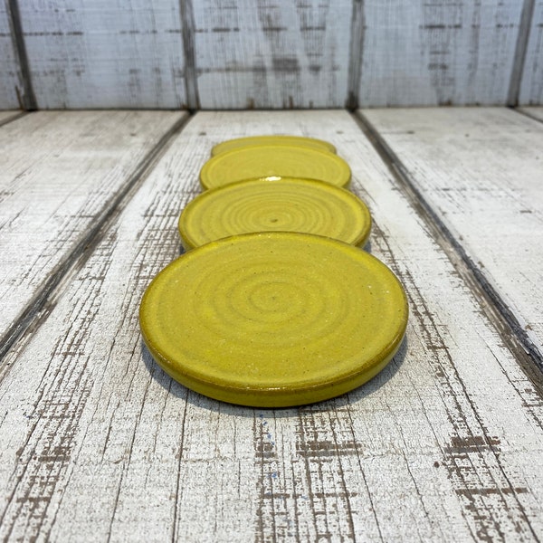 Yellow Coasters - Etsy