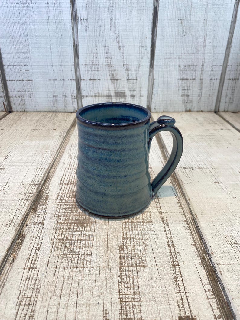Large Blue Handmade Pottery Mug, Coffee, Hot Chocolate, Beer, Tea ...