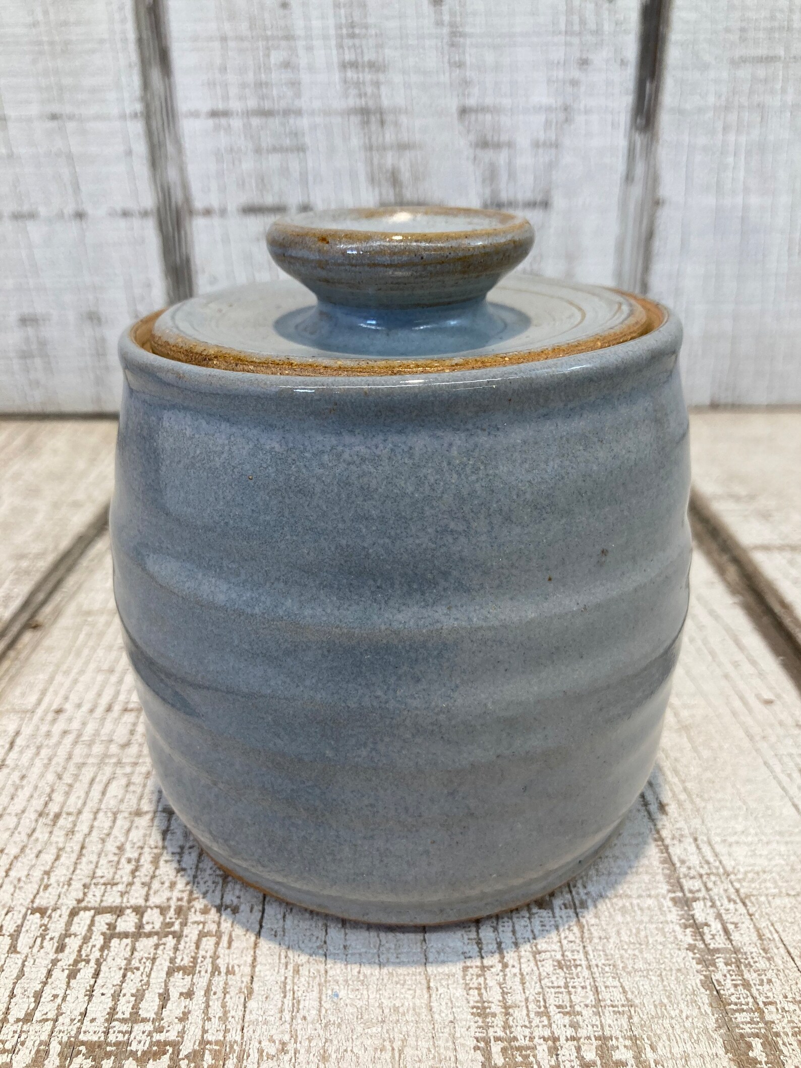 Gray Glazed Handmade Stoneware Pot Lidded Pottery Jar - Etsy