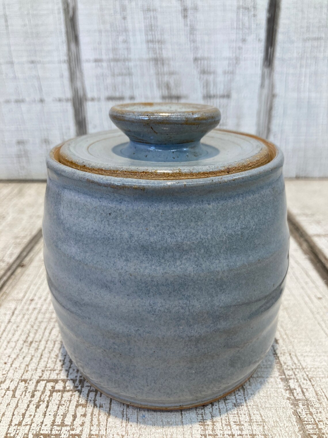 Gray Glazed Handmade Stoneware Pot Lidded Pottery Jar - Etsy