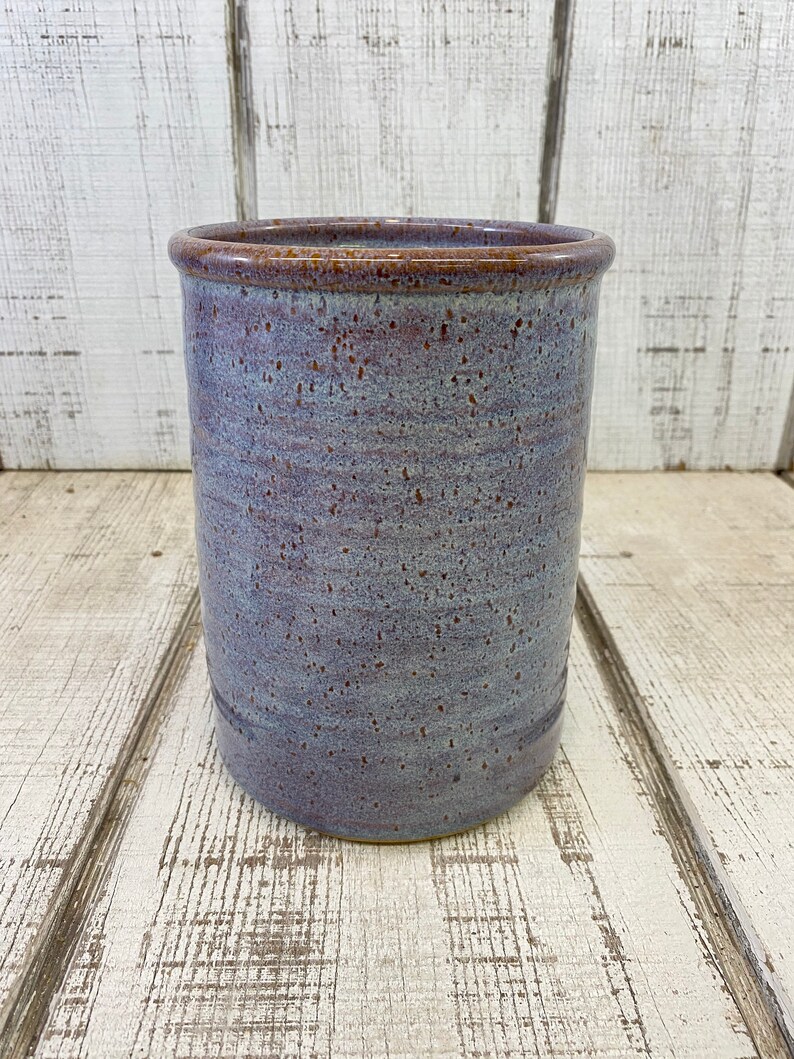 Handmade Pottery Large Utensil Holder Stoneware Vase Ceramic | Etsy