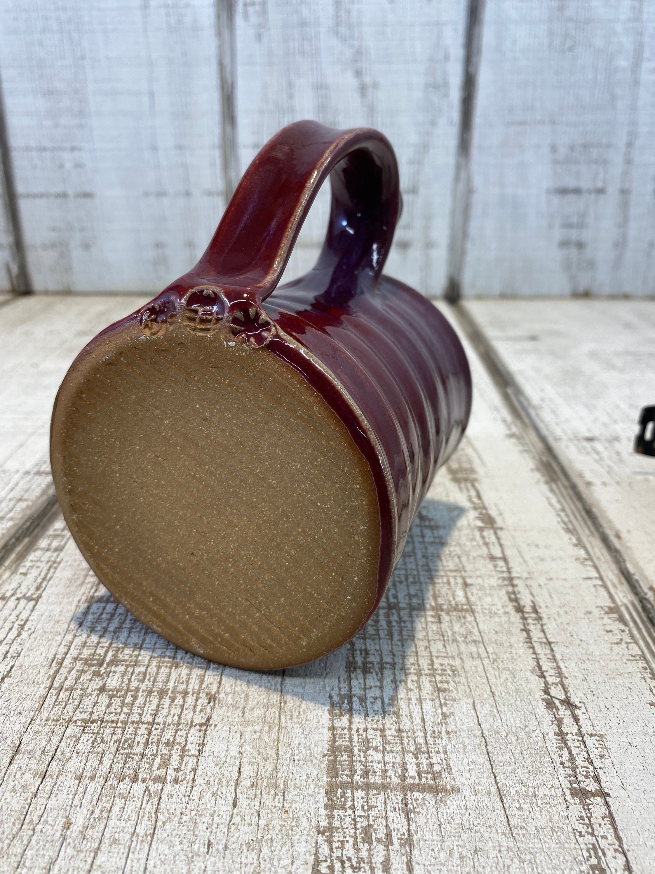 Red Handmade Pottery Mug Coffee Cup Cappuccino Beer Tea - Etsy