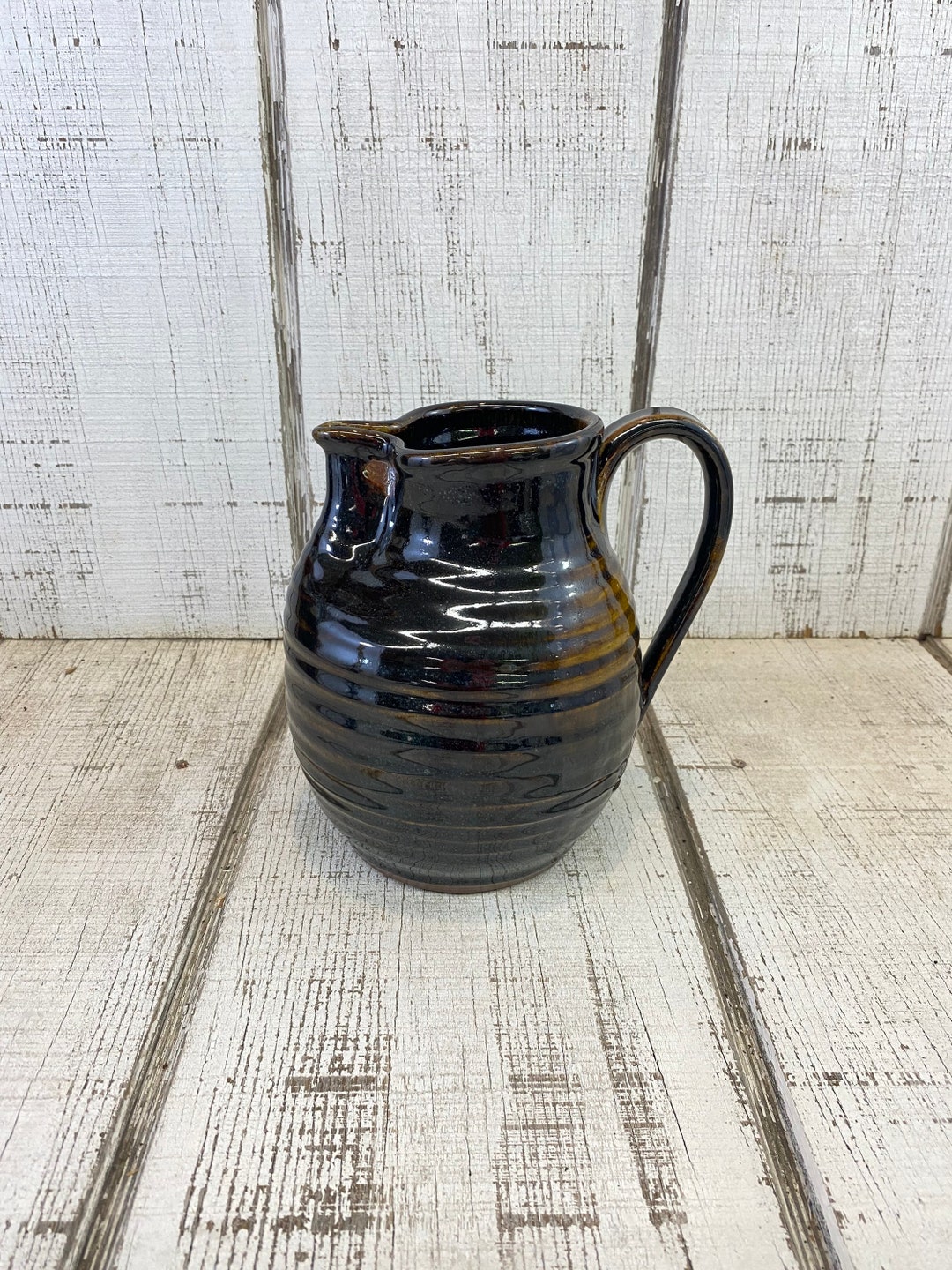 Wood Fired Pottery Pitcher, Handmade Ceramic, Pourer, Baptism, Seacrest ...