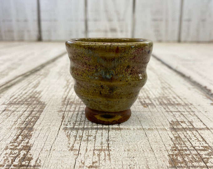 Wood Fired Handmade Pottery Shot Glass, Ceramic Sake Cup, Bourbon ...