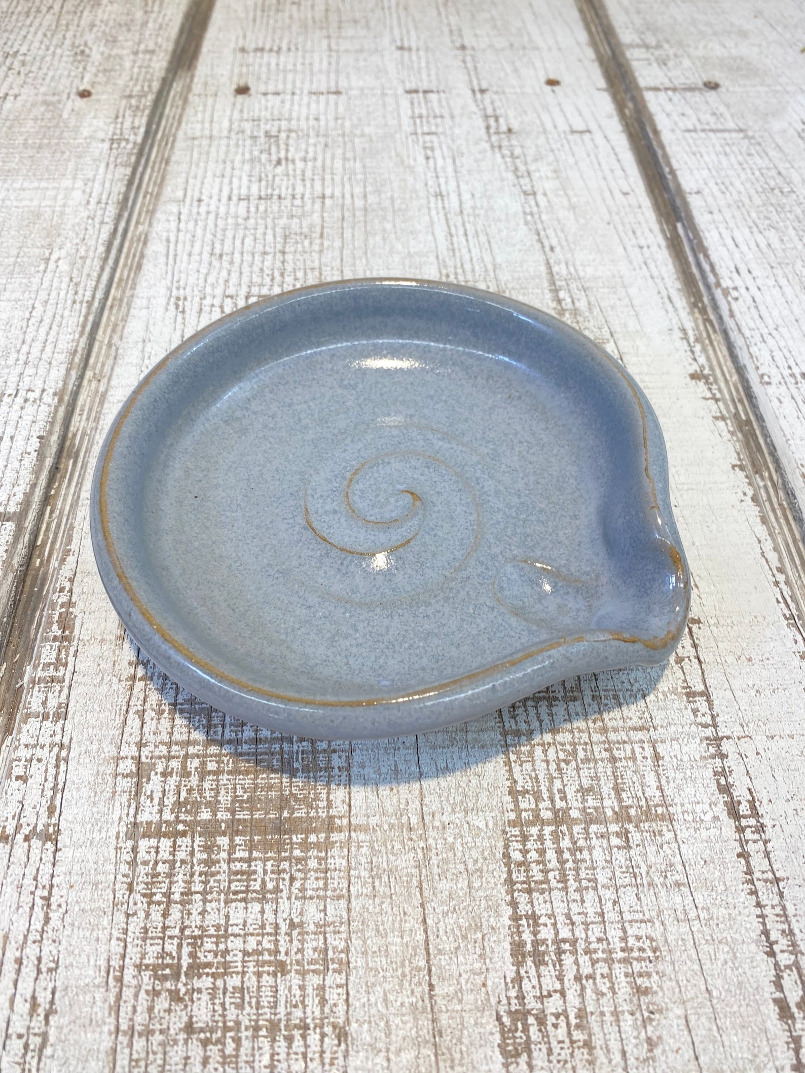 Gray Handmade Pottery Spoon Rest Cooking Kitchen - Etsy