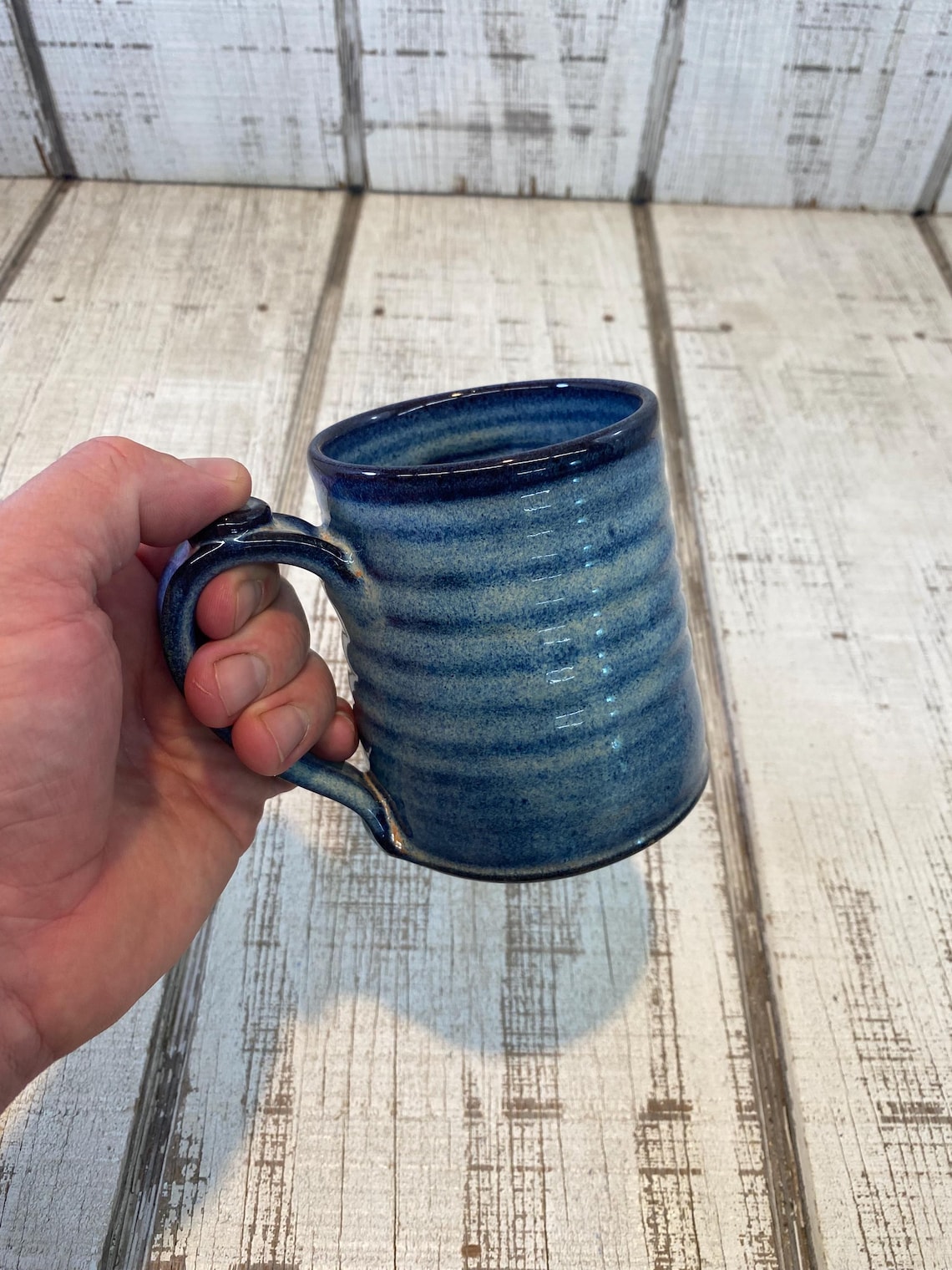 Blue Handmade Pottery Mug, Stoneware Mug, Ceramic Cup, Coffee, Hot ...