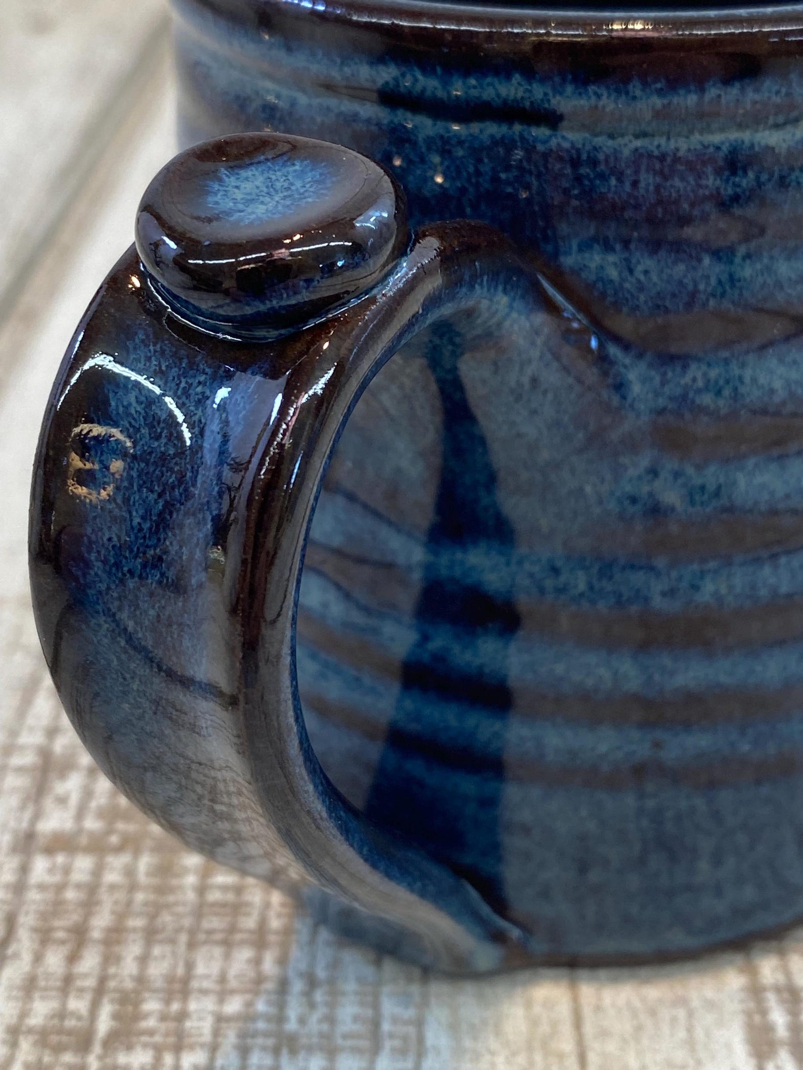 Blue Handmade Pottery Mug, Tea, Coffee Cup, Hot Chocolate, Cappuccino ...