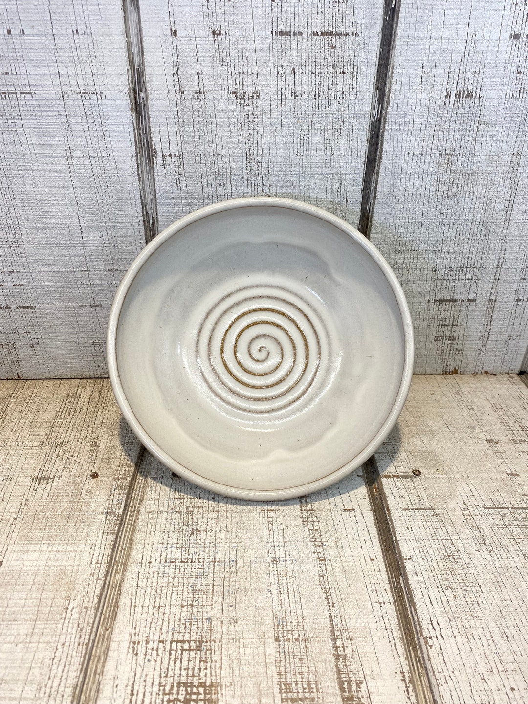 White Handmade Pottery Serving Bowl, Centerpiece, Pasta, Salad, Berries ...