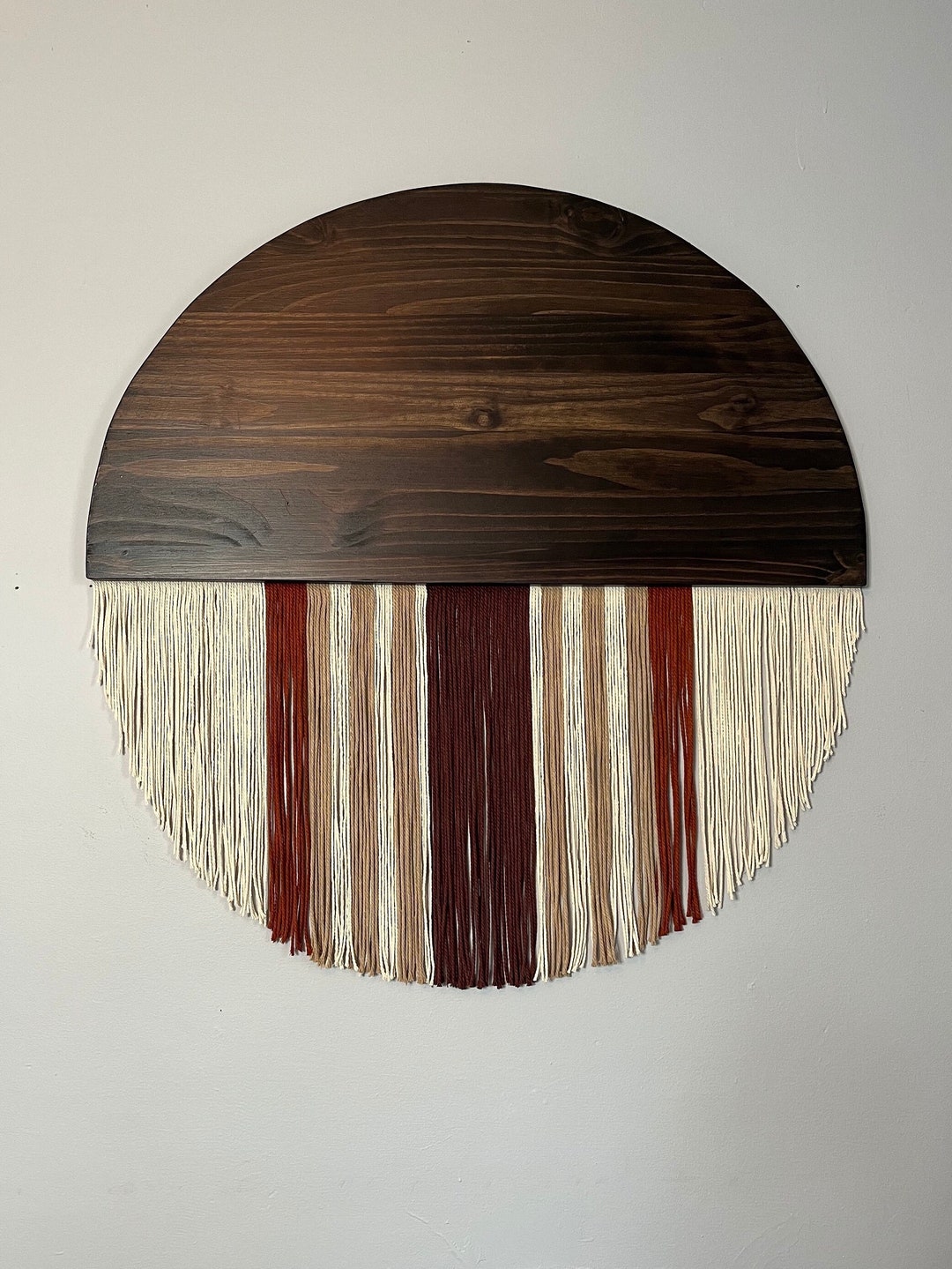 Half Moon Decor, Half Circle Wall Art, Boho, Macrame Wall Hanging, Half ...