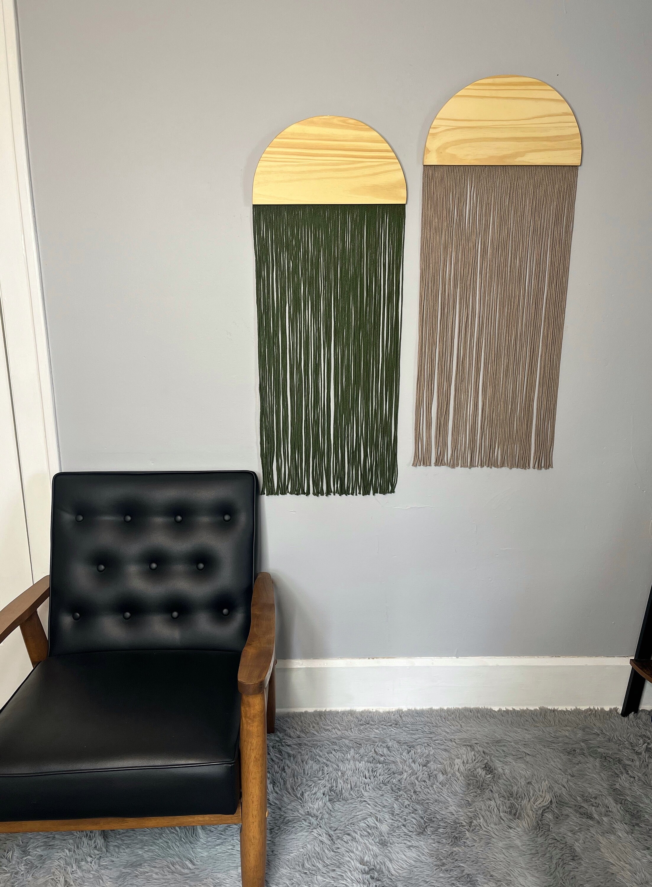 Half Moon Wall Decor, Half Moon Fiber Art, Half Moon Wall Art - Etsy