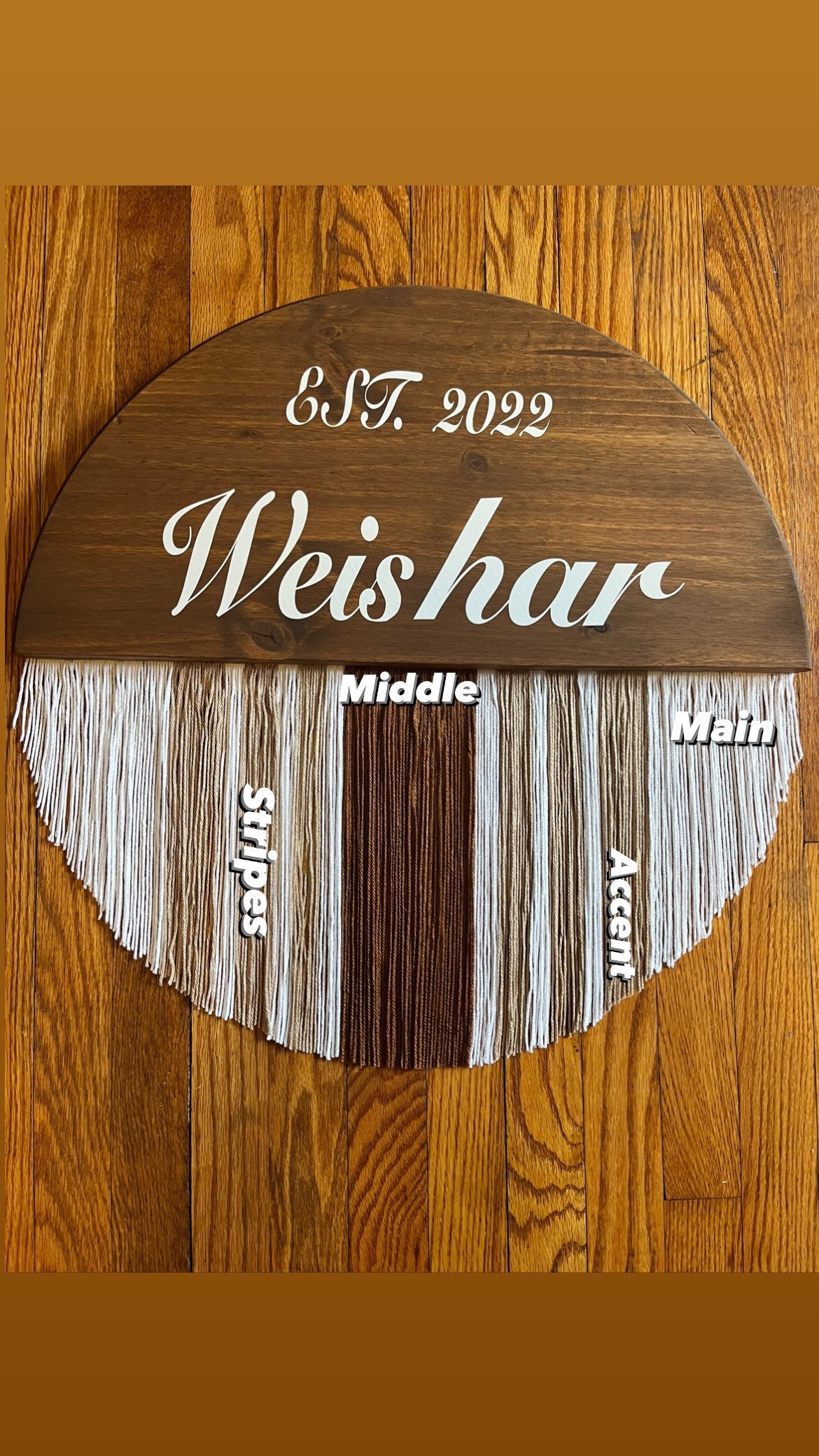 Half Moon Decor Half Circle Wall Art Boho Custom Wedding - Etsy