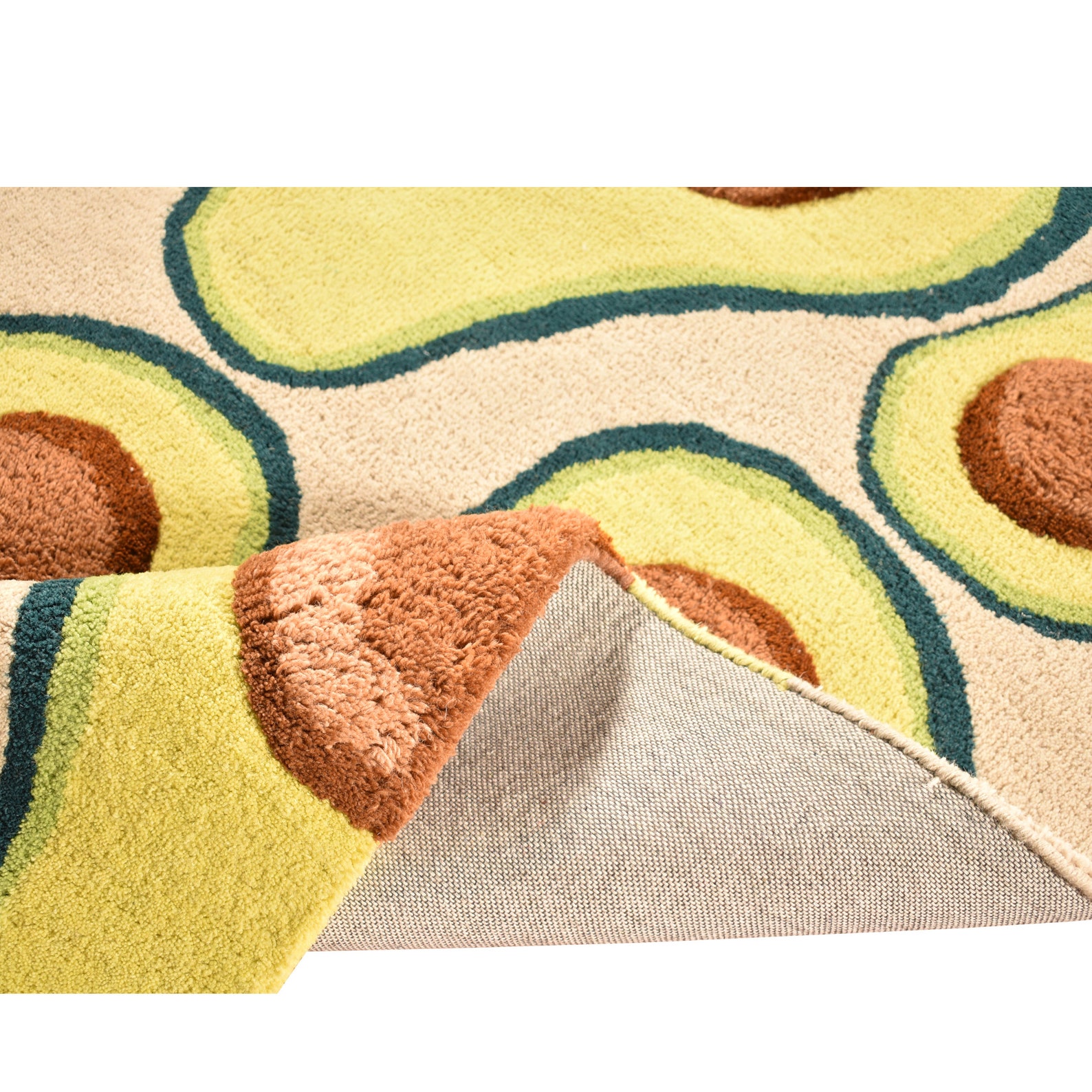 Hand Tufted Rug Brown Multi Avocado Rug Area Rug for Living Room ...