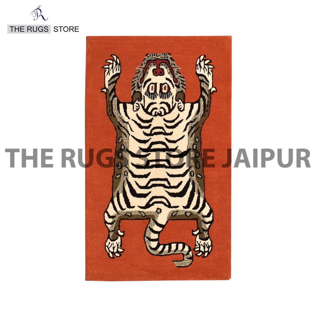 Tibetan Tiger Soft-high Pile Tiger Rug for Living Room Tiger Pattern ...