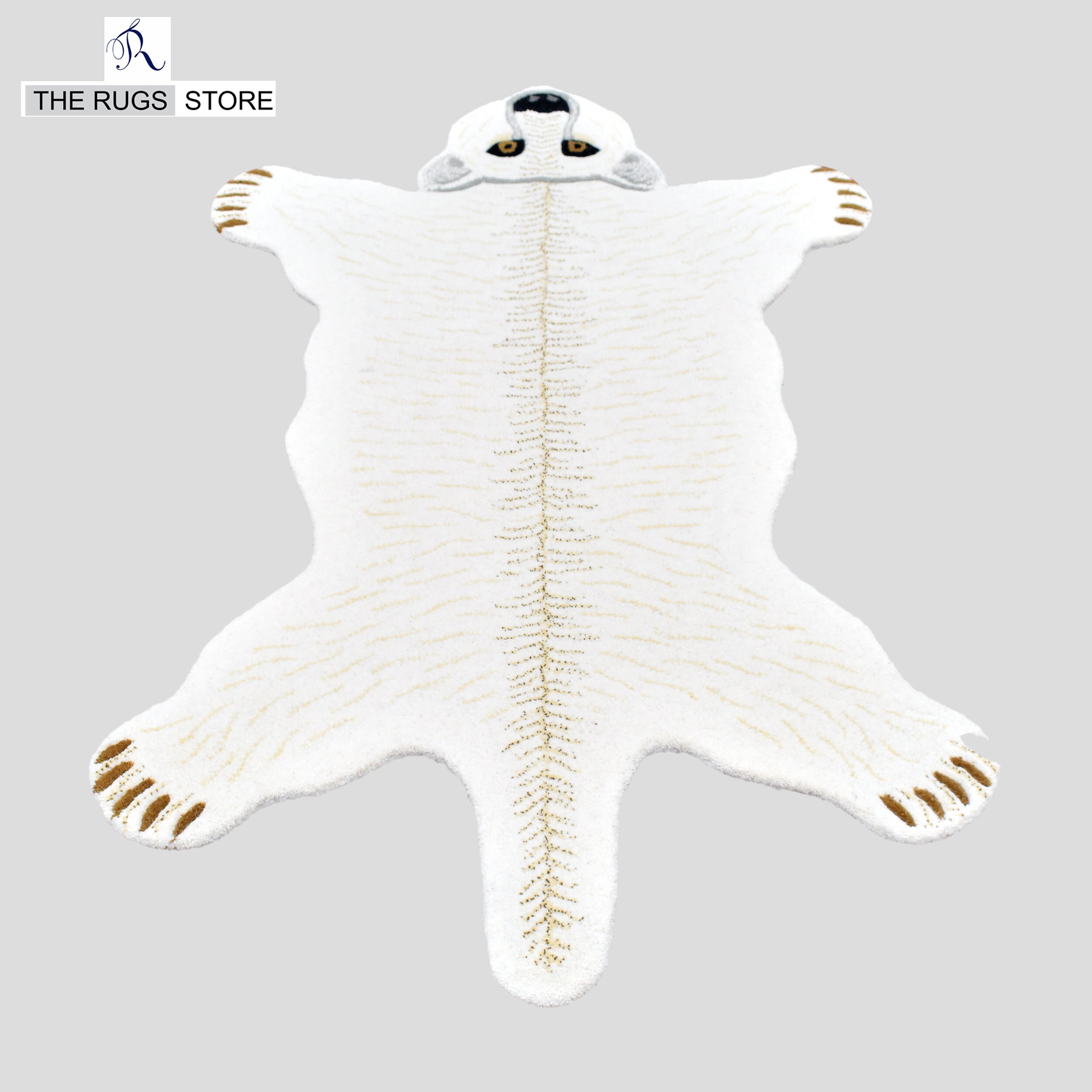 Hand Tufted 100% Wool Polar Bear Shape Animal Rug Kids Room | Etsy