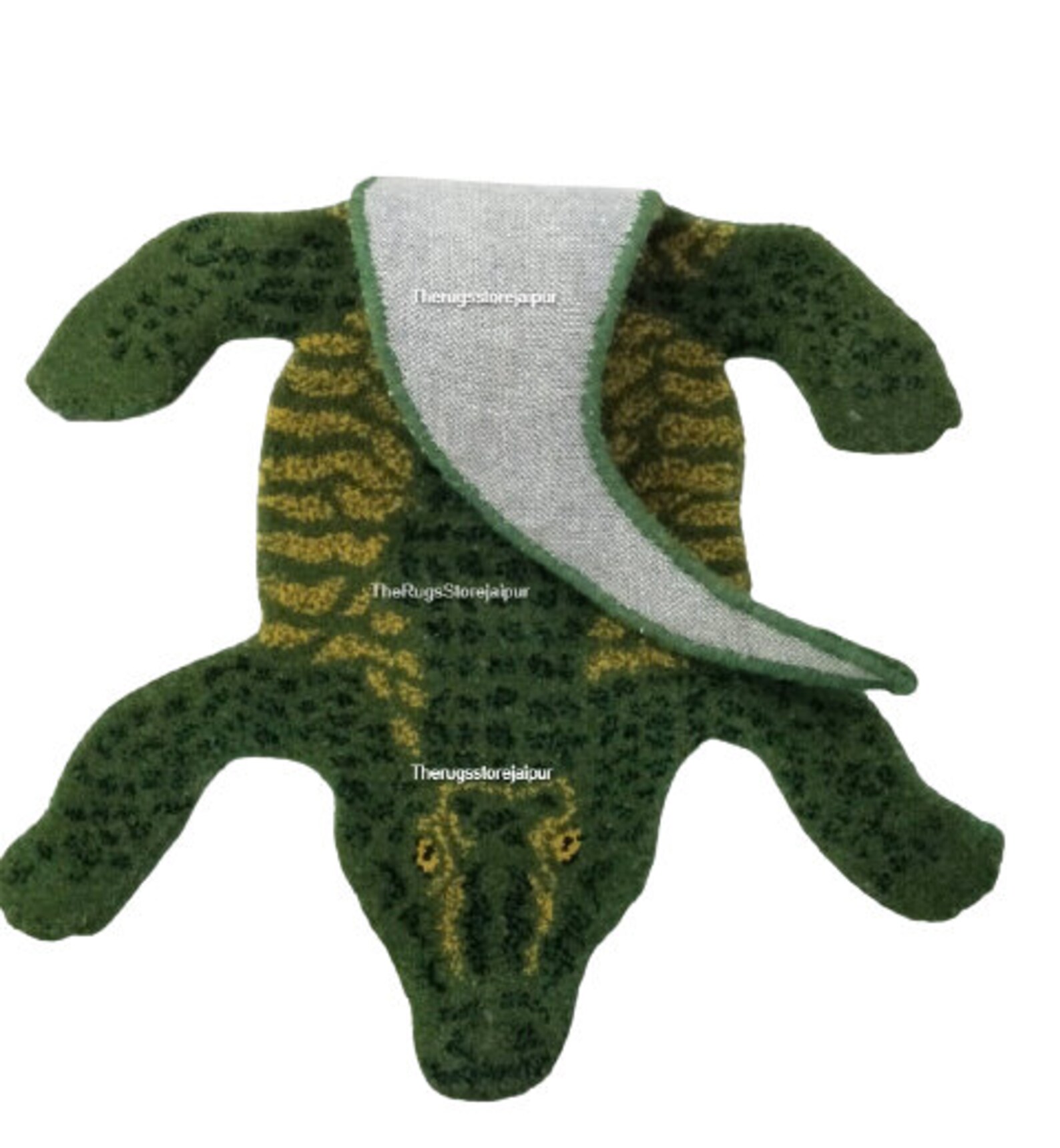 Hand Tufted Wool Cotton Backing Crocodile Rug Alligator skin | Etsy