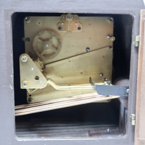 Vintage MCM Inventa Mantel Clock AS IS for Decor or Repair chimes but ...