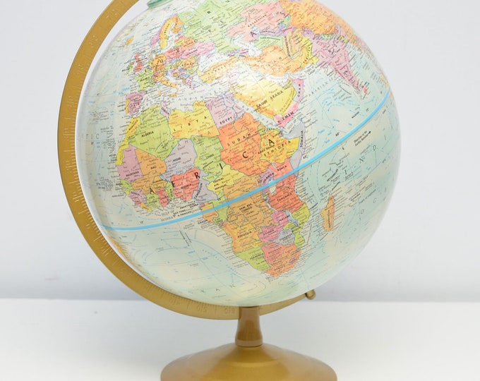 Vintage Globemaster 12 Inch Globe With Embossed Elevation - Etsy