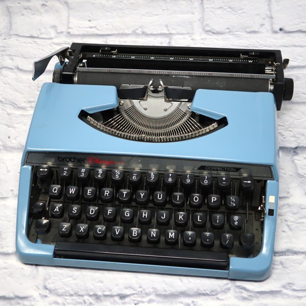 Blue Typewriter - Etsy