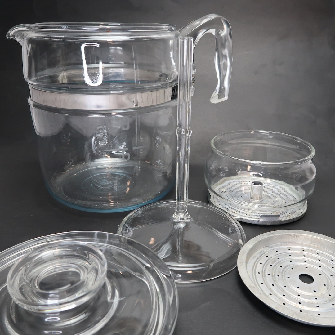 Vintage PYREX 7759 Clear Glass Coffee Pot Kettle 9 Cup - Etsy