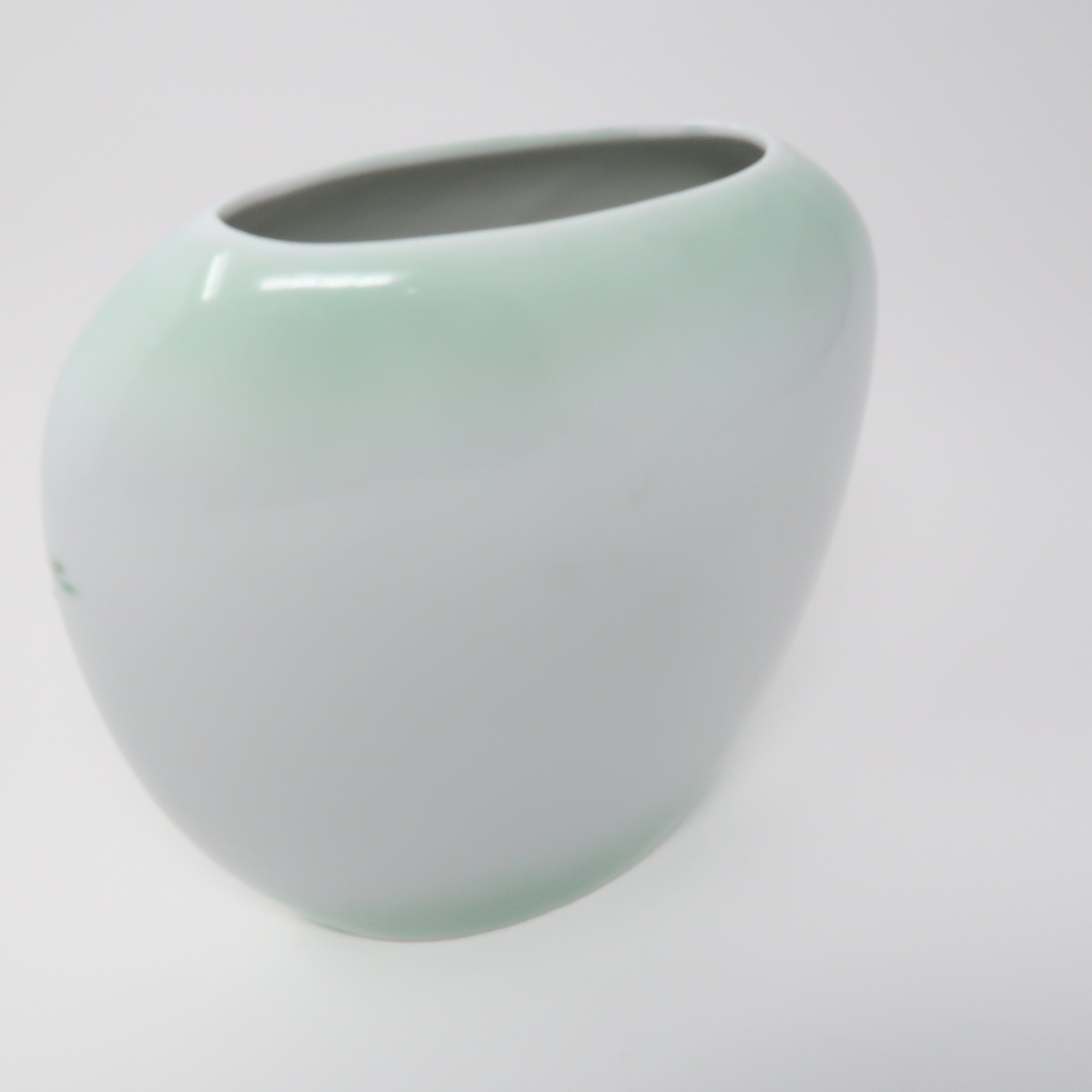 Vintage White Flat Vase Japan Hand Painted Flowers Pastels G2 - Etsy