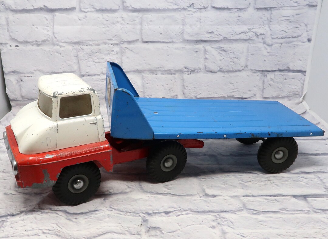 Vintage Tri-ang Transport Truck Flatbed, Triang Truck Pressed Steel ...