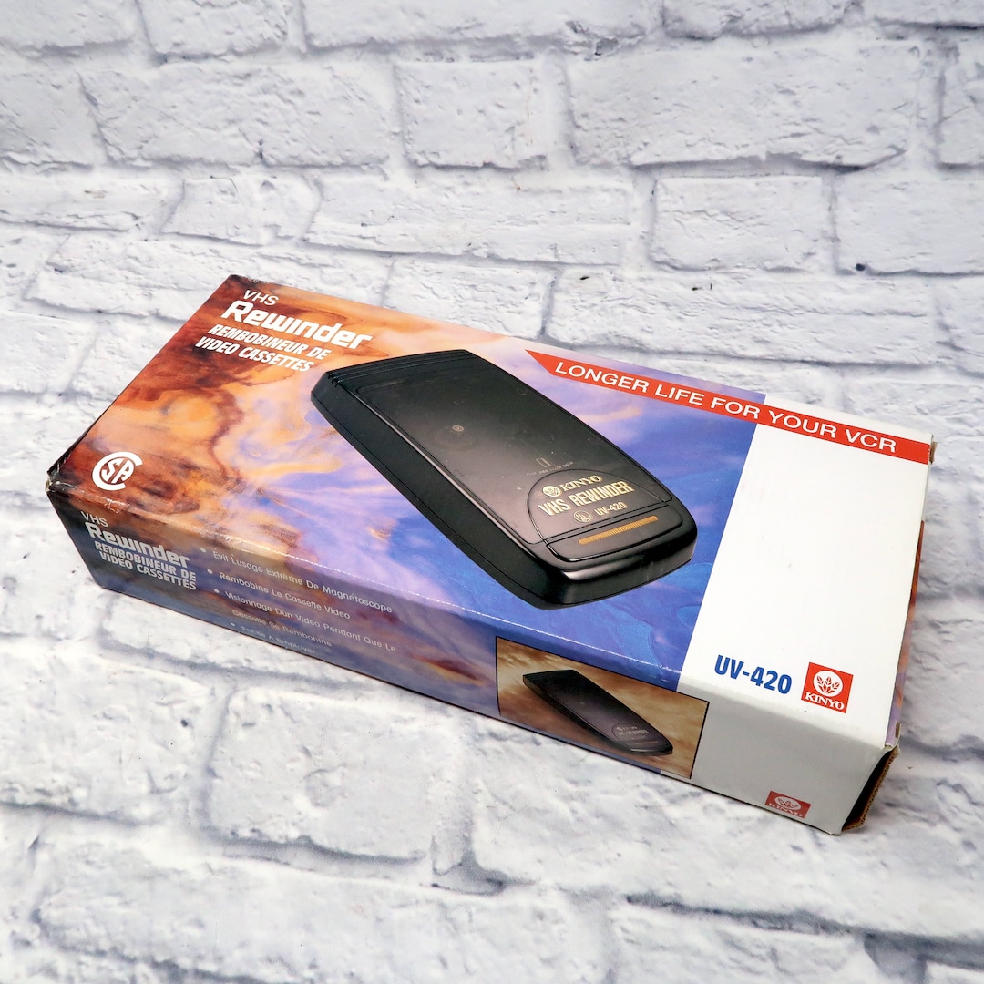 Vintage VHS Video Cassette Tape Rewinder Kinyo UV-420 With Box Like New - Etsy