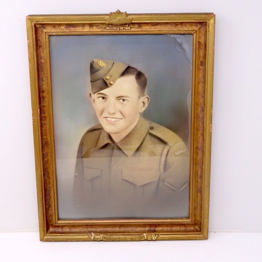 Portrait of WWII Canadian Military Solider Harold Taylor Princeton ...