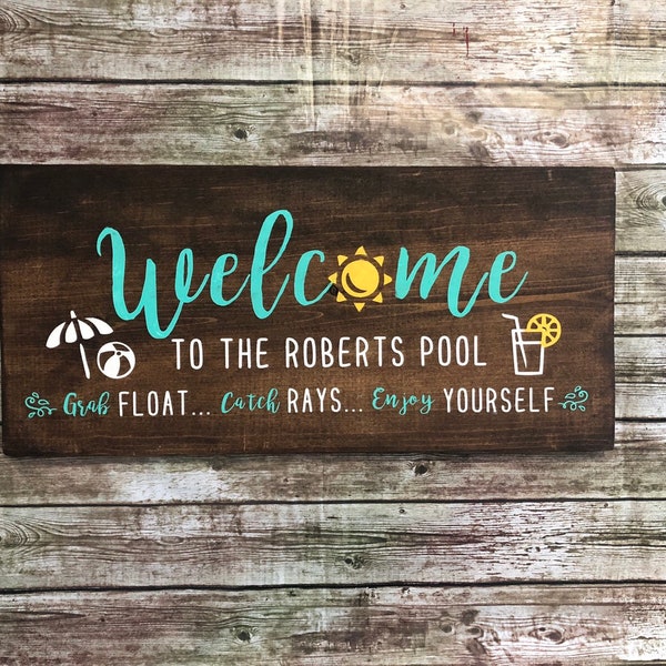 Pool Sign - Etsy