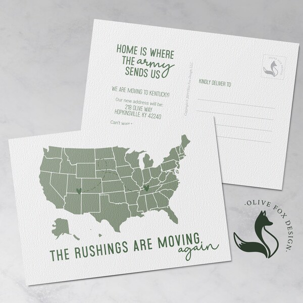 Moving Postcard - Etsy