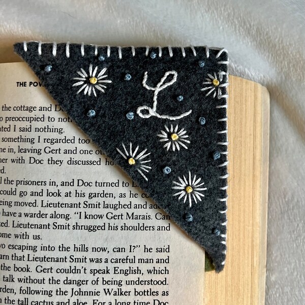 Embroidered Bookmark - Etsy