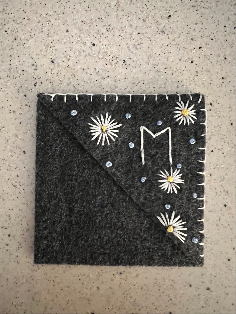 Personalized Felt Corner Bookmark Hand Embroidered Bookmark - Etsy