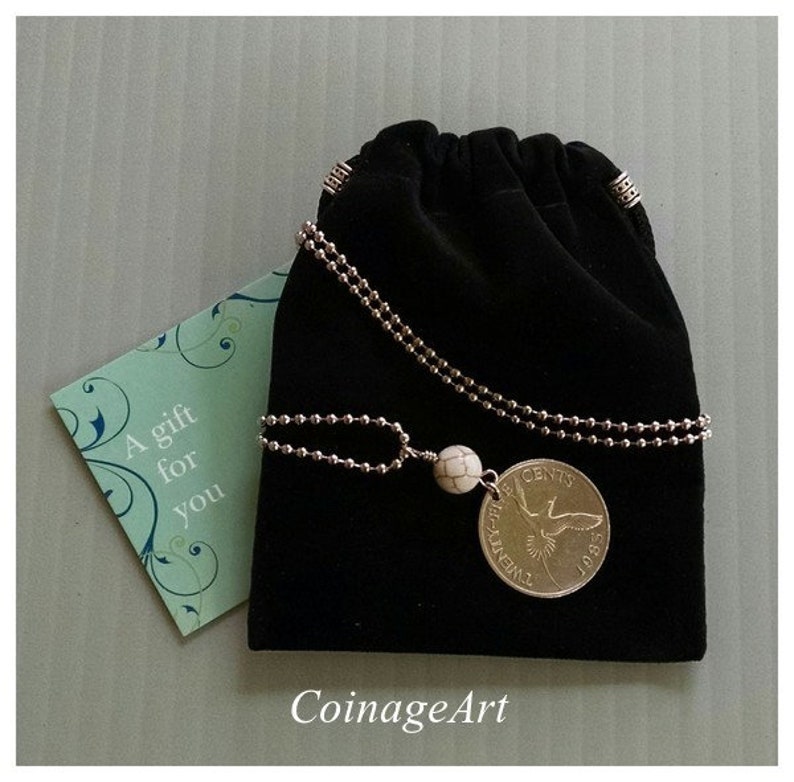 60th Birthday -british Sixpence Coin Necklace -dated 1965 -60th ...