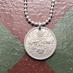 60th Birthday -british Sixpence Coin Necklace -dated 1965 -60th ...